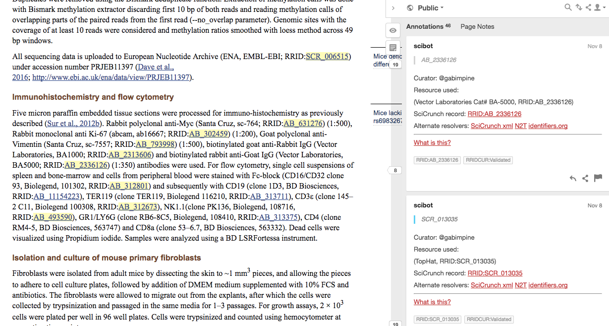 Example Journal Article Annotated by SciBot : Hypothesis
