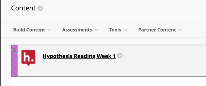 Creating Hypothesis-Enabled Readings in Blackboard Learn Original : Hypothesis