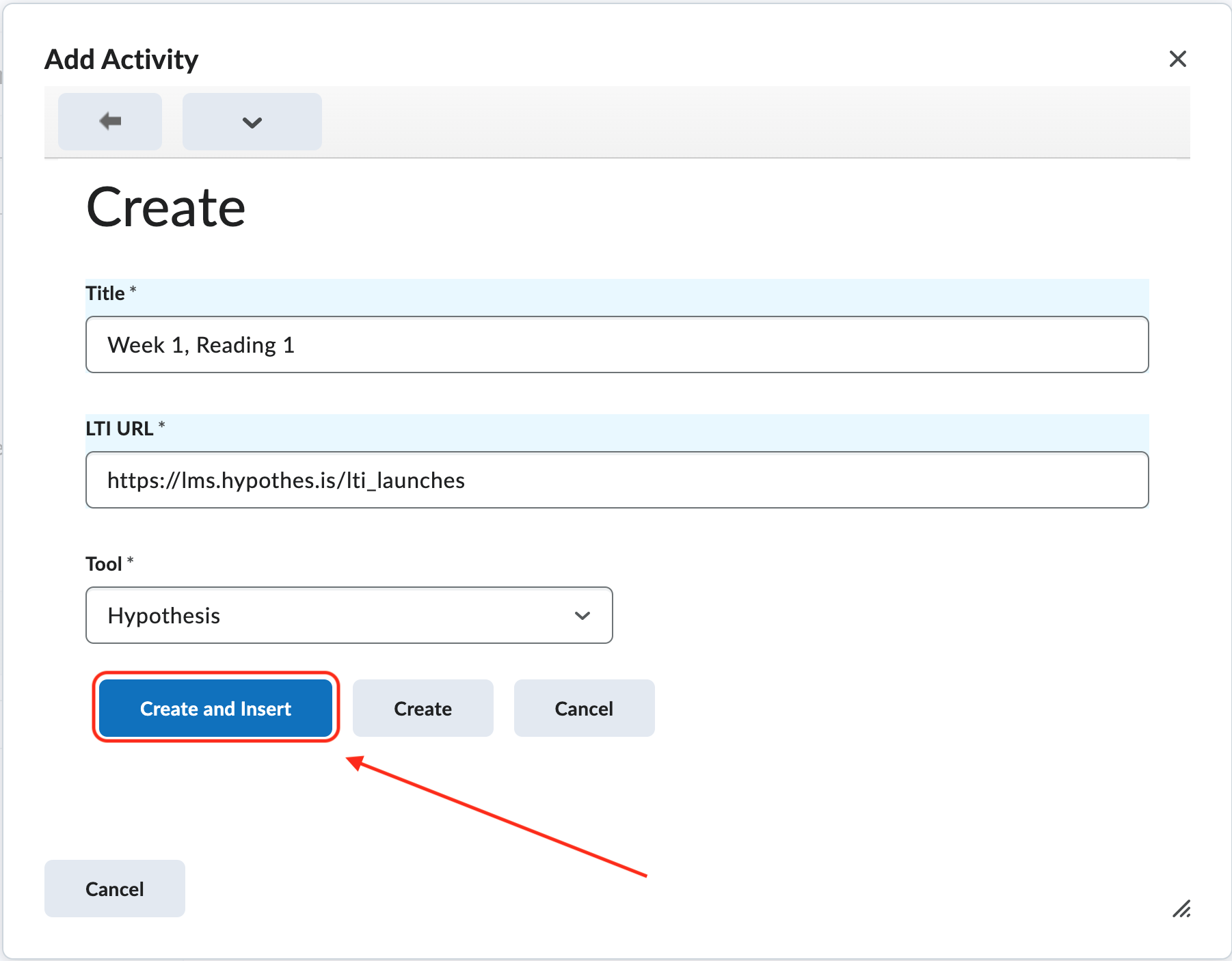 Creating Hypothesis-Enabled Readings in D2L Brightspace : Hypothesis