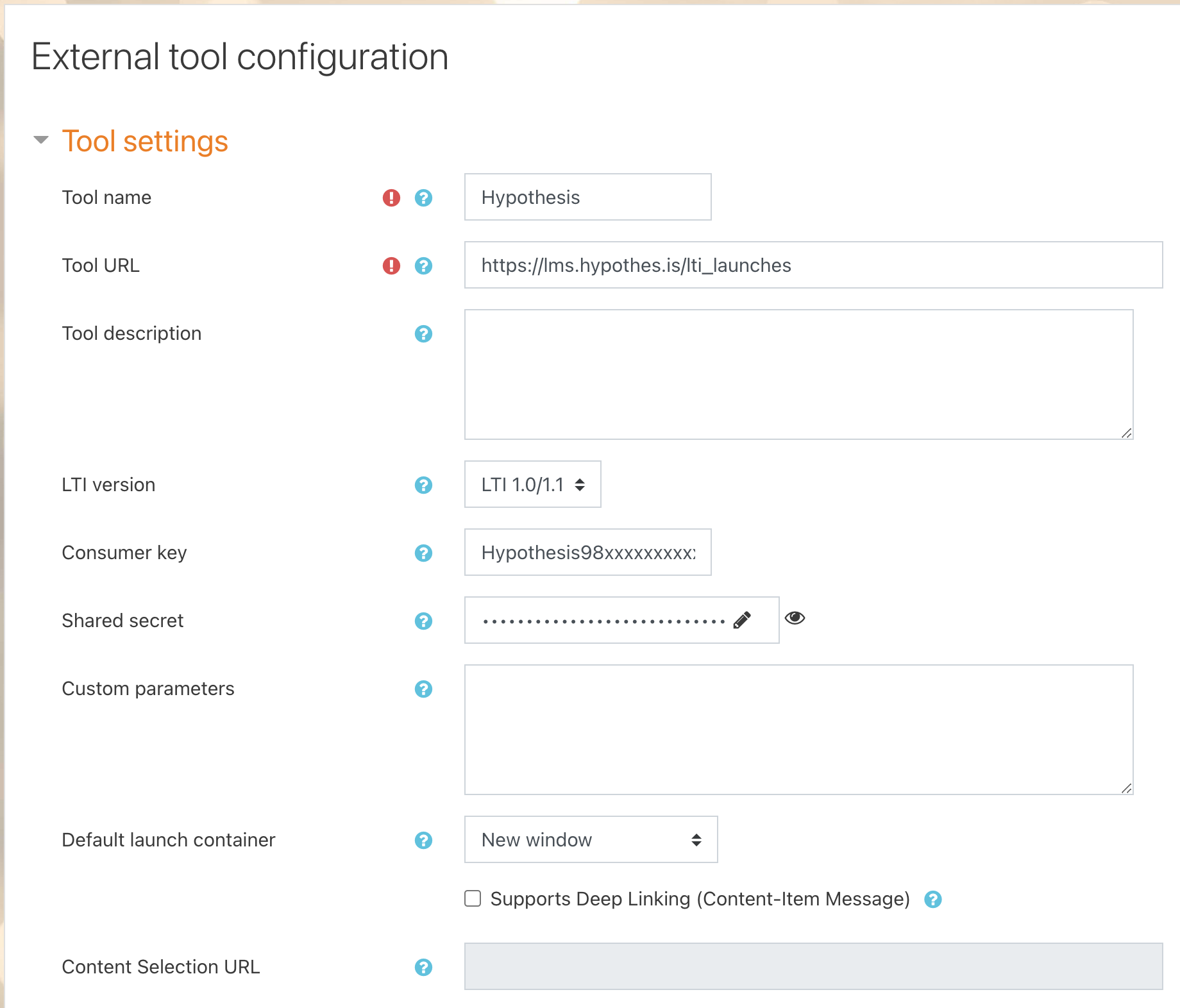 moodle_external_tool_config : Hypothesis