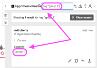 Using Tags to Create Hypothesis Reading Groups : Hypothesis