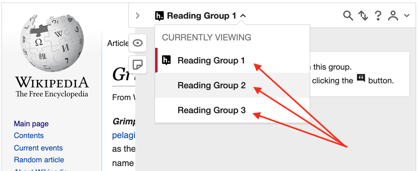 Using Blackboard Groups to Create Hypothesis Reading Groups : Hypothesis