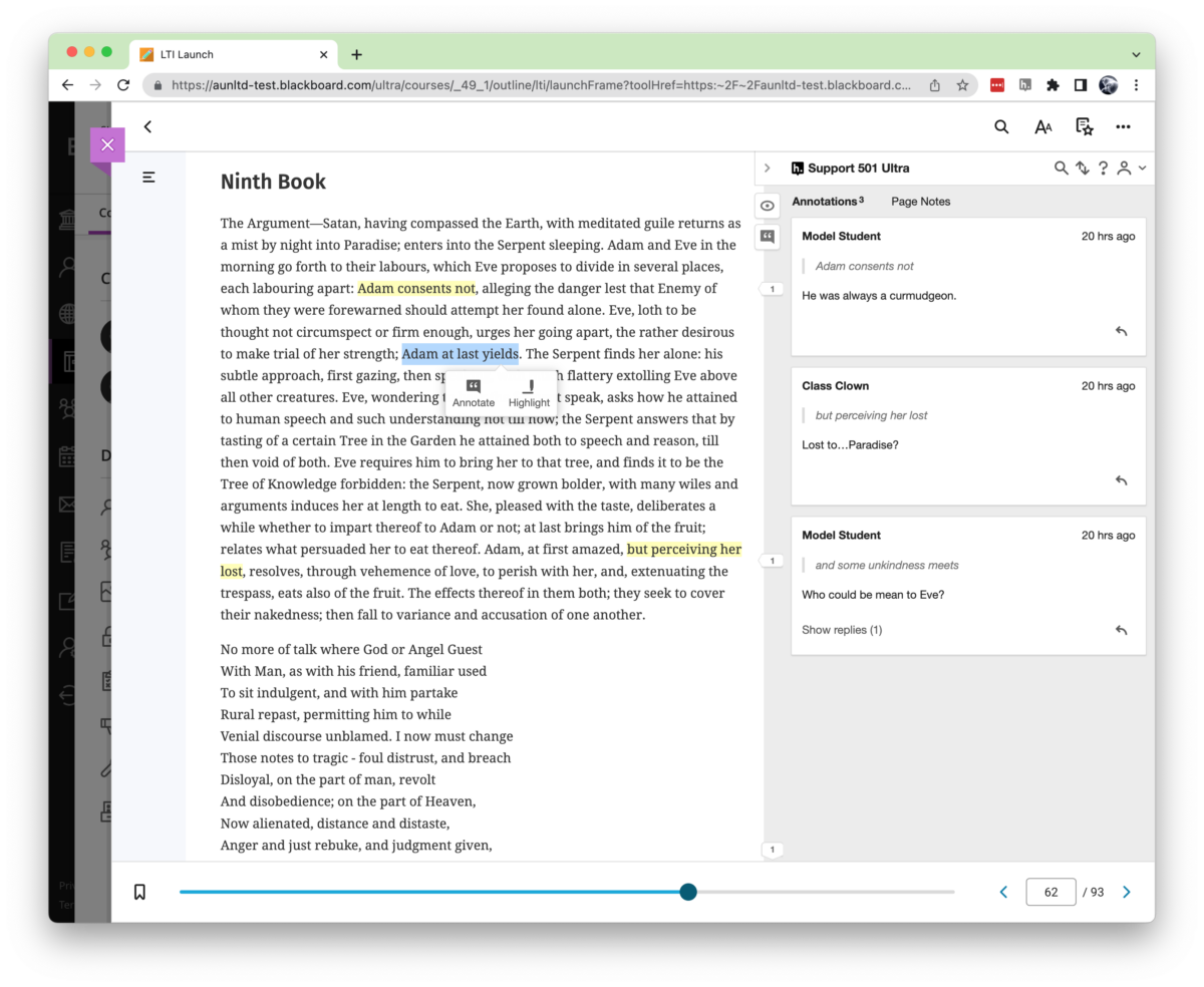Using the Hypothesis VitalSource Reader in the Hypothesis LMS app (Student Guide) : Hypothesis