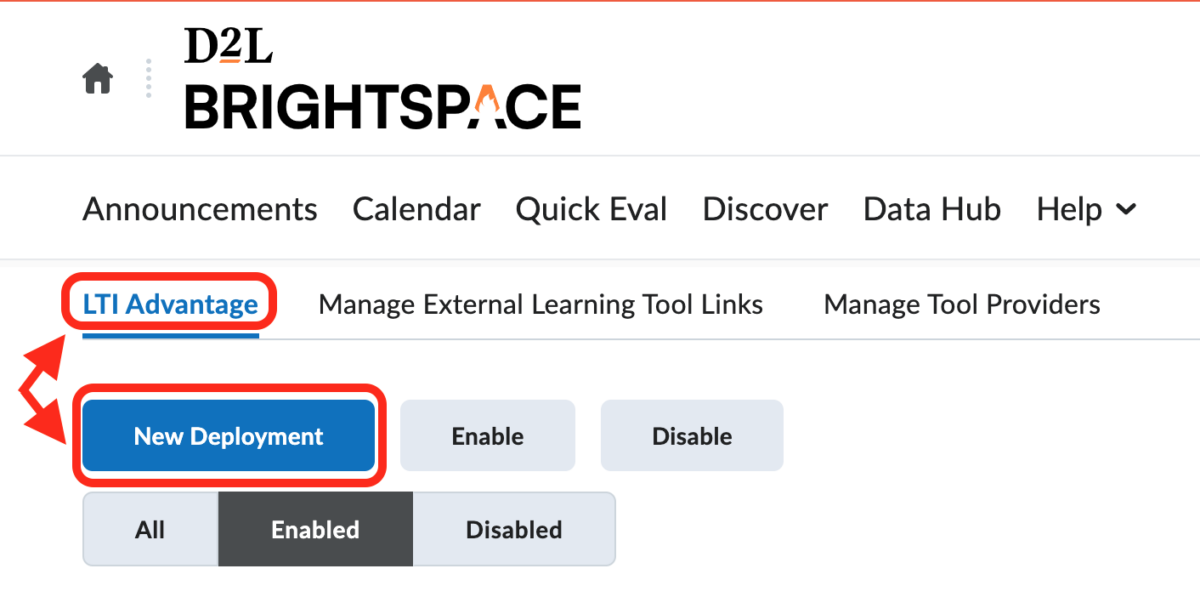 Installing Hypothesis in D2L Brightspace - LTI 1.3 (Worldwide) : Hypothesis