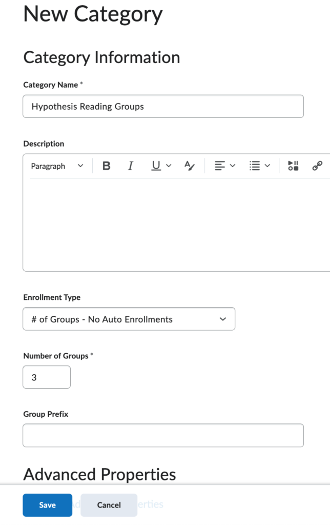 Using D2L Brightspace Groups to Create Hypothesis Reading Groups : Hypothesis