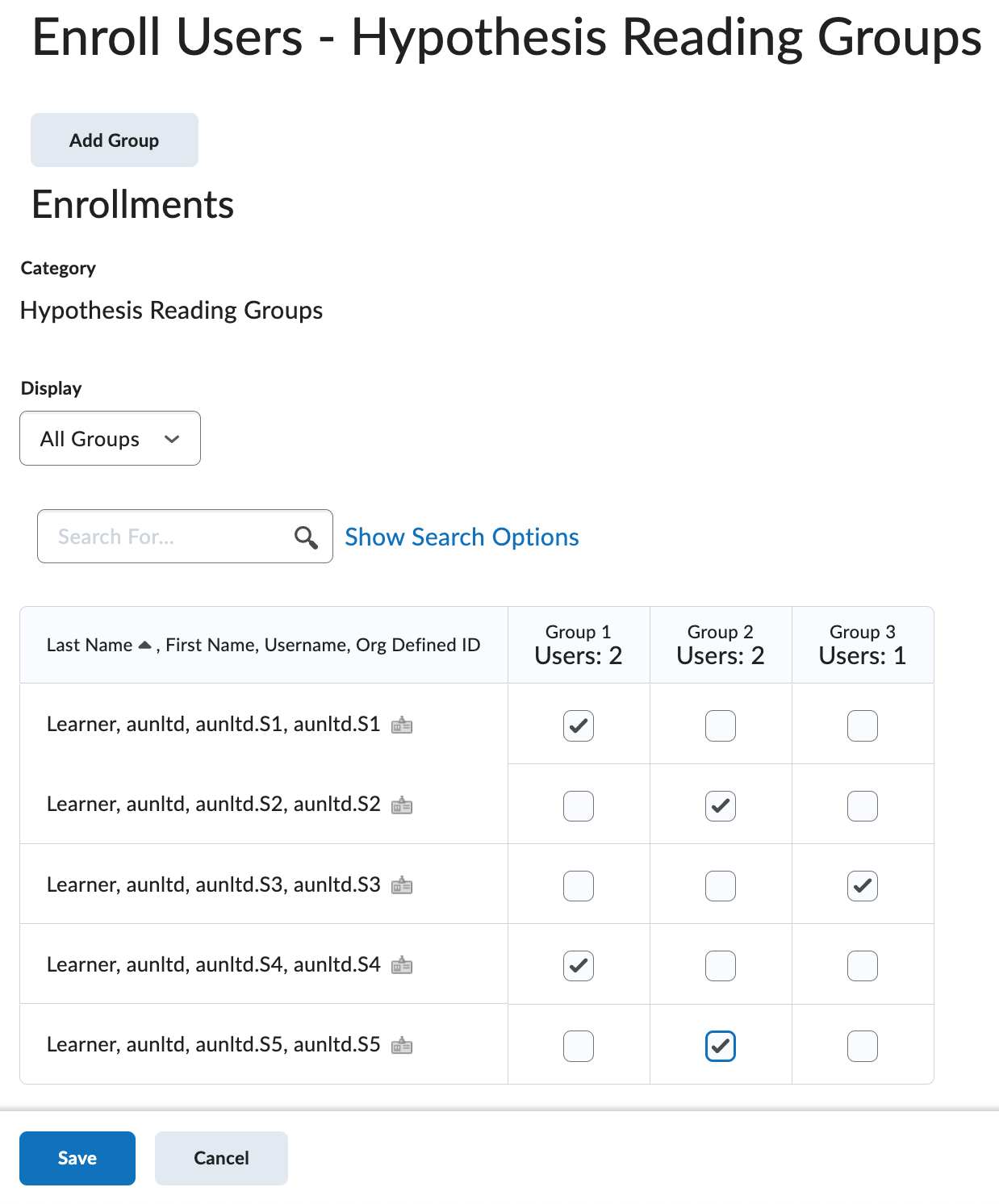 Using D2L Brightspace Groups to Create Hypothesis Reading Groups : Hypothesis