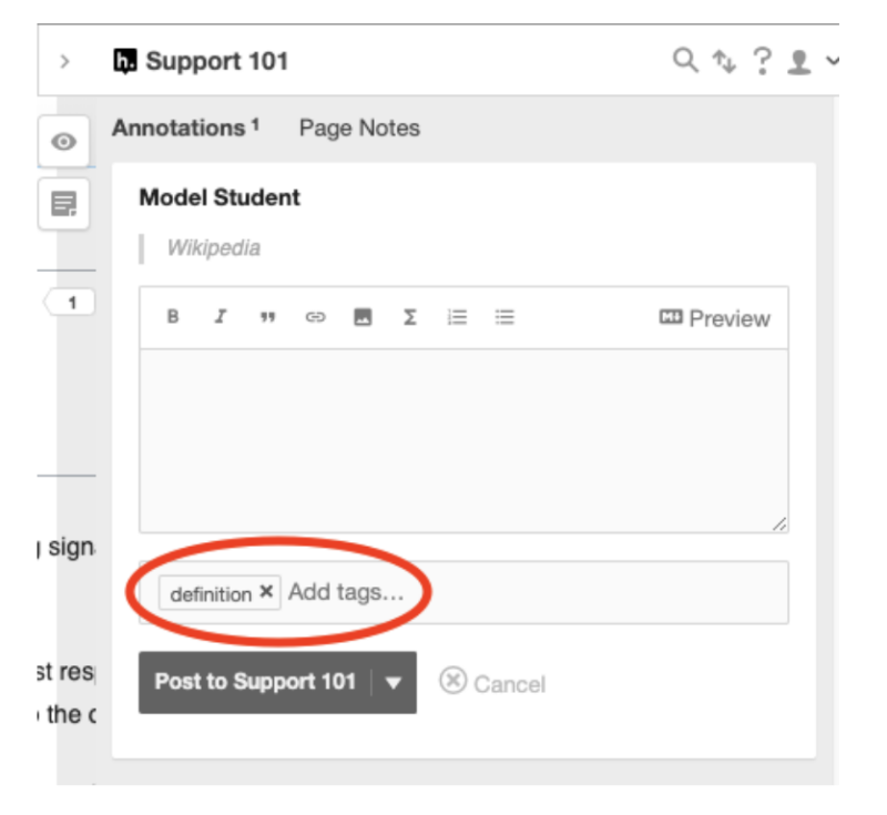 Four Ways to Annotate in Math Courses : Hypothesis